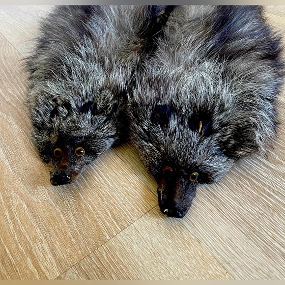 Accessories | Vintage Double Fox Head Fur Stole | Poshmark